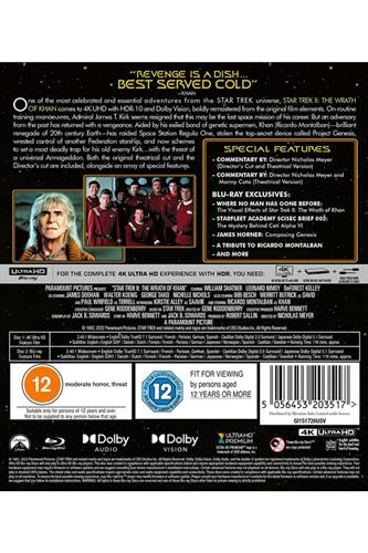 Star Trek II - The Wrath of Khan 4K Ultra HD + Blu-Ray - Sci-Fi - 4K ...