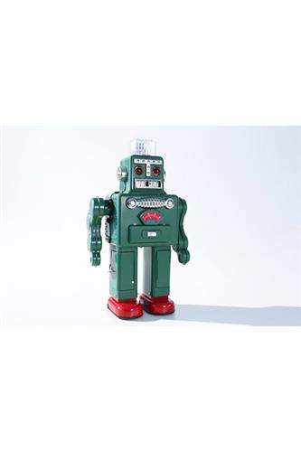 Robot with Light and Smoke - battery, Green 30 cm - Tin Robot | Faraos ...