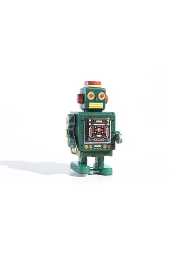 Green Walking Robot 10 cm - Tin Robot with Key | Faraos Webshop