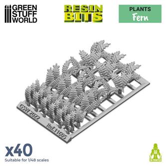 Fern leaves 3D Printed - Diorama og Selvbyg, Resindele, 3D Printet ...