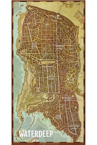 Dragon Heist - Waterdeep City Map - Dungeons & Dragons 5th Edition Game ...