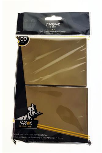 Faraos Cigarer Standard Sleeves - Gold Back - Pakke med 100 kortlommer ...