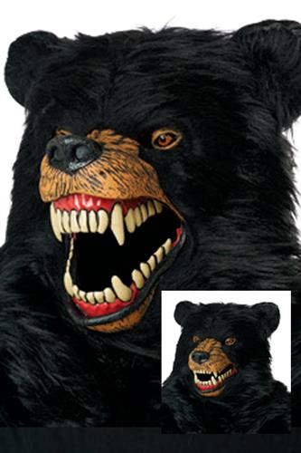 Grizzly, sort - Ani-Motion Maske, Onesize | Faraos Webshop