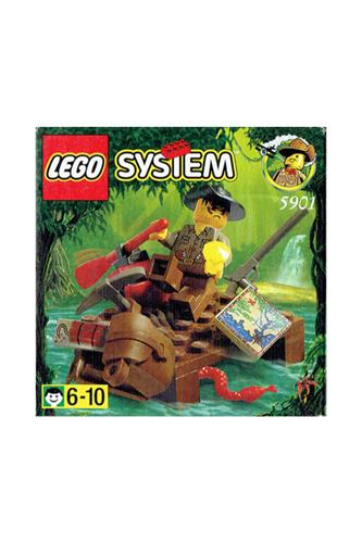 LEGO 5901 - River Raft - 1999 - Adventurers - Parts 15 - Minifigs 1 ...