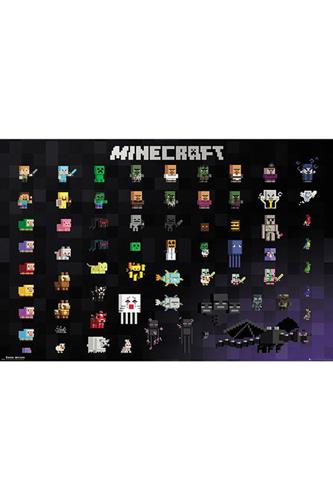 Minecraft Poster Pixel Sprites - 91,5 x 61,0 cm | Faraos Webshop