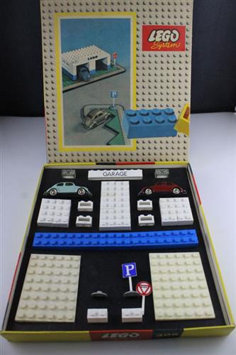 306-2 LEGO VW Garage - 1958 - 45 pcs inc 2 VW Beetle Cars | Faraos Webshop
