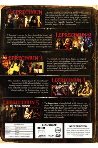 Leprechaun 1-5 Movie Boxset (5 Films)DVD - Lionsgate | Faraos Webshop