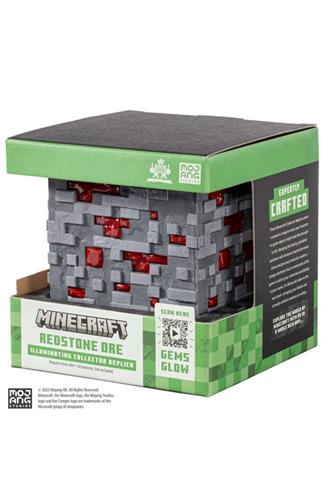 Minecraft Replica Illuminating Redstone Ore Cube 10 cm | Faraos Webshop