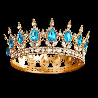 Baroque Round Big, Gold/Light Blue - Onesize | Faraos Webshop