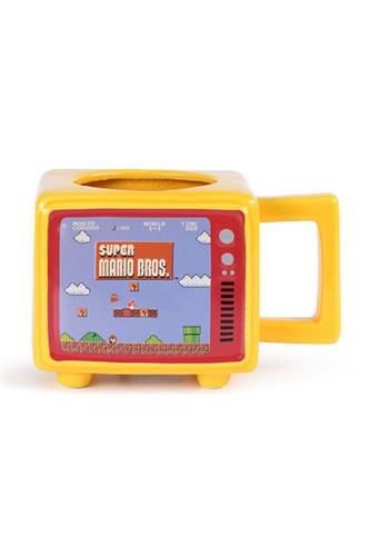 Nintendo Supermario Retro TV Heat Change Mug | Faraos Webshop