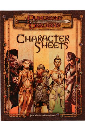 Character Sheets - Dungeons & Dragons 3rd Edition | Faraos Webshop