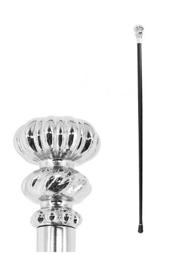 Stok med sølv knop - Ca. 93 cm | Faraos Webshop