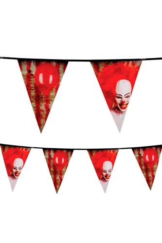 Horror Klovne Flagranke - 15 flag, ca. 6 m. | Faraos Webshop